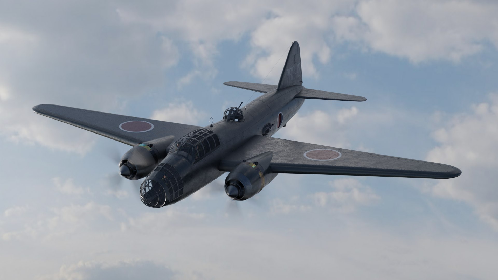 3D Mitsubishi G4M Airplane Model - TurboSquid 2003563