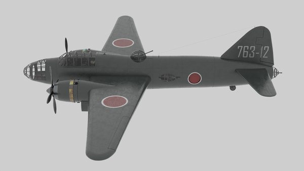 modelo 3d Avión Mitsubishi G4M - TurboSquid 2003563