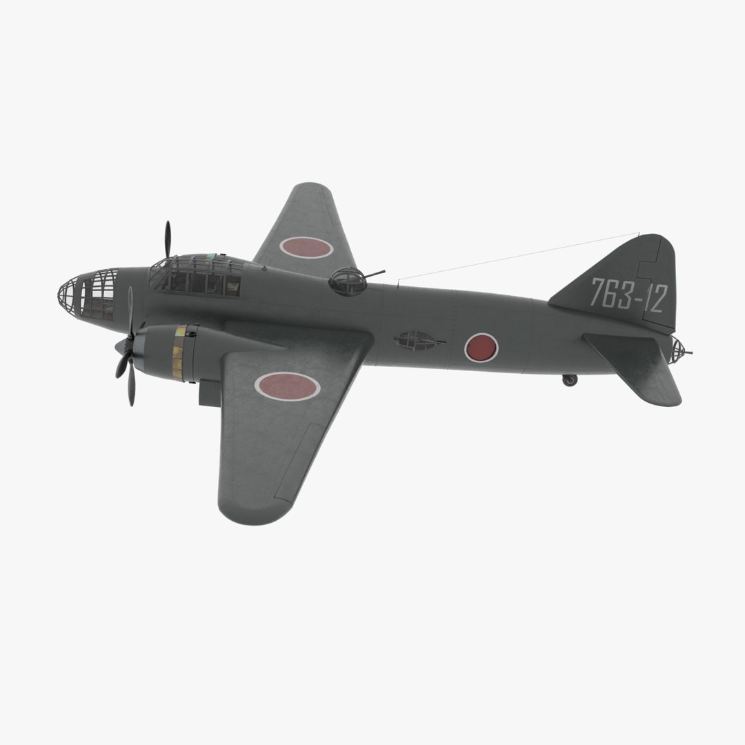 3D Mitsubishi G4M Airplane model - TurboSquid 2003563