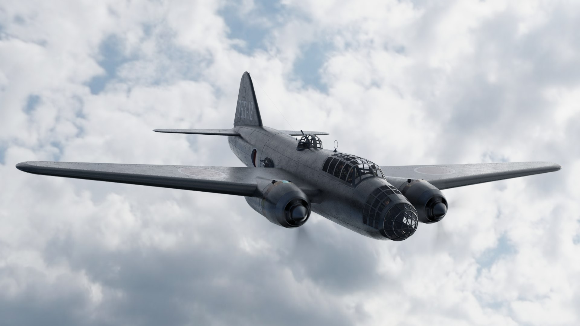 3D Mitsubishi G4M Airplane model - TurboSquid 2003563