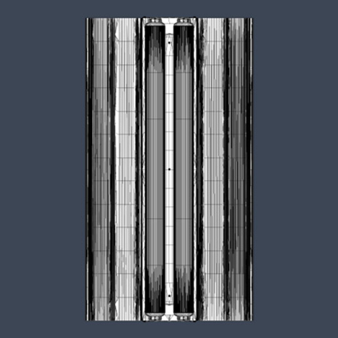3d Model 24 Fluorescent Fixture Light