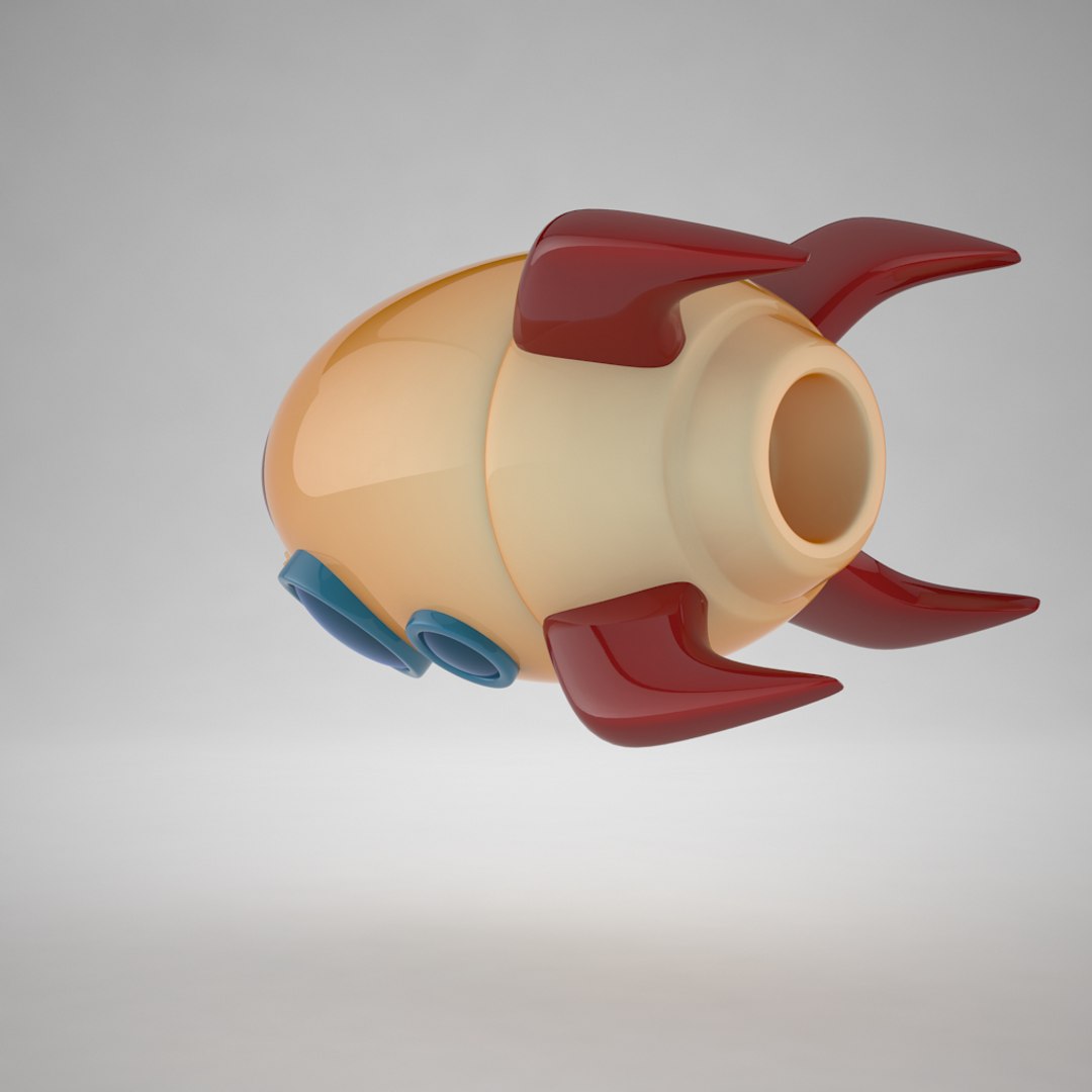 Cartoon Rocket 3D Model - TurboSquid 1154265