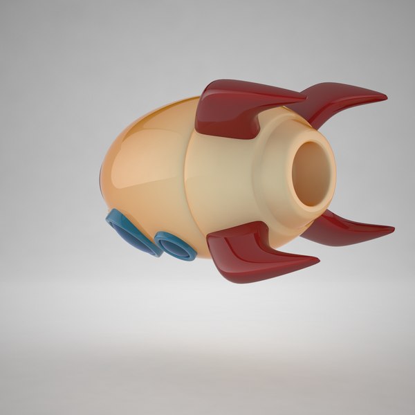 Cartoon rocket 3D model - TurboSquid 1154265