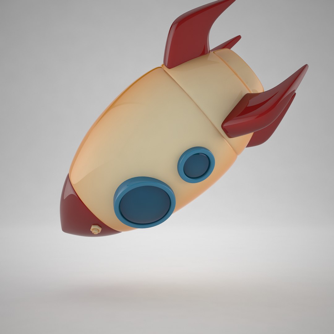 Cartoon Rocket 3D Model - TurboSquid 1154265