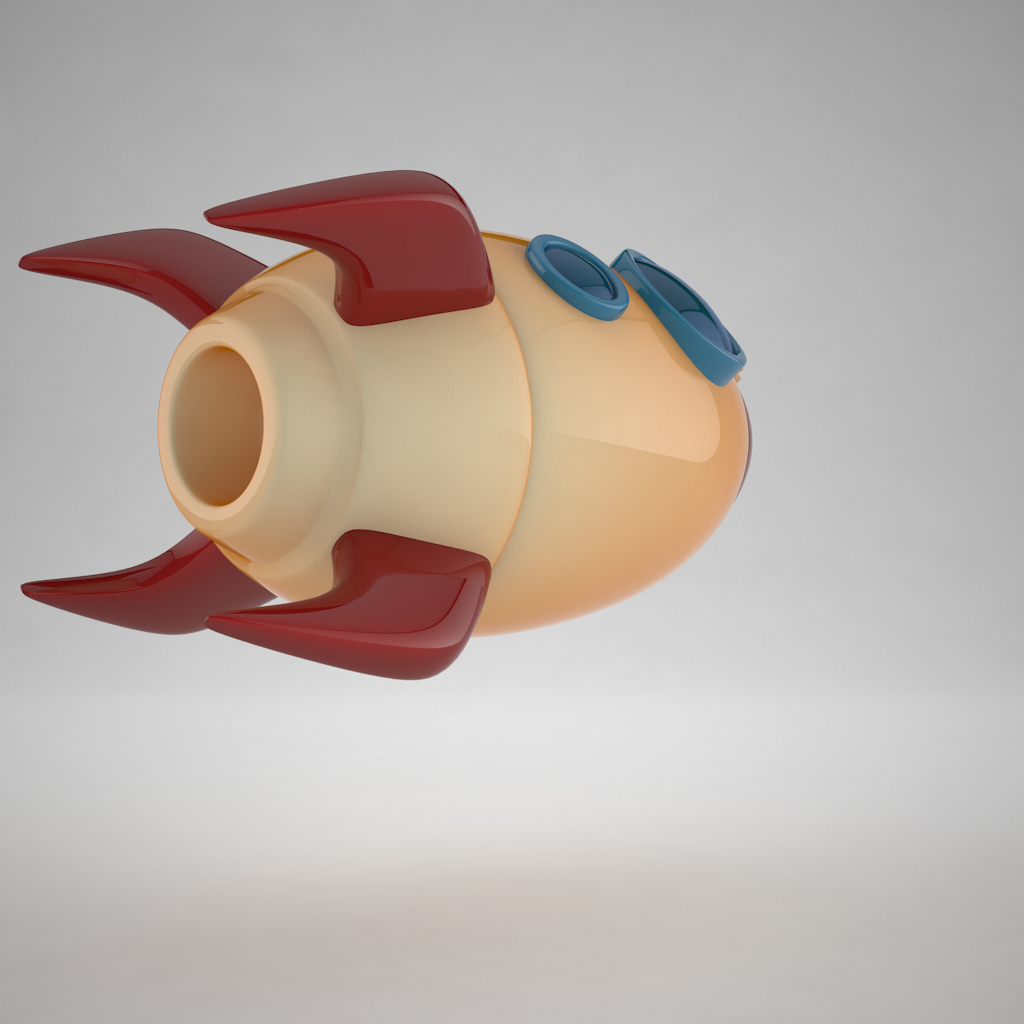 Cartoon rocket 3D model - TurboSquid 1154265