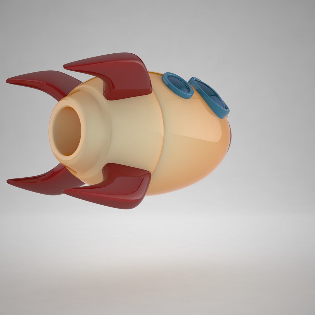Cartoon Rocket 3D Model - TurboSquid 1154265