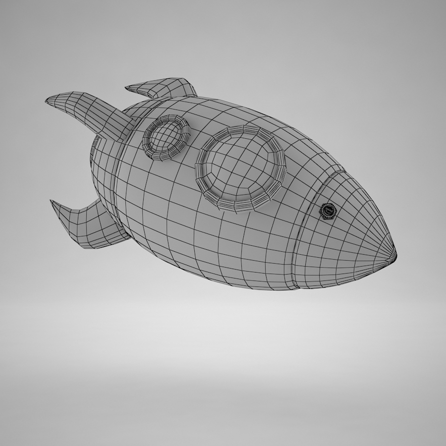 Cartoon rocket 3D model - TurboSquid 1154265