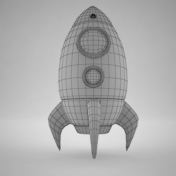 Cartoon rocket 3D model - TurboSquid 1154265