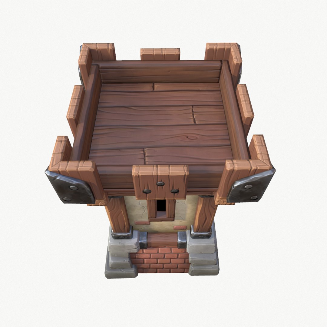 3D Cartoon Tower Model - TurboSquid 1180586