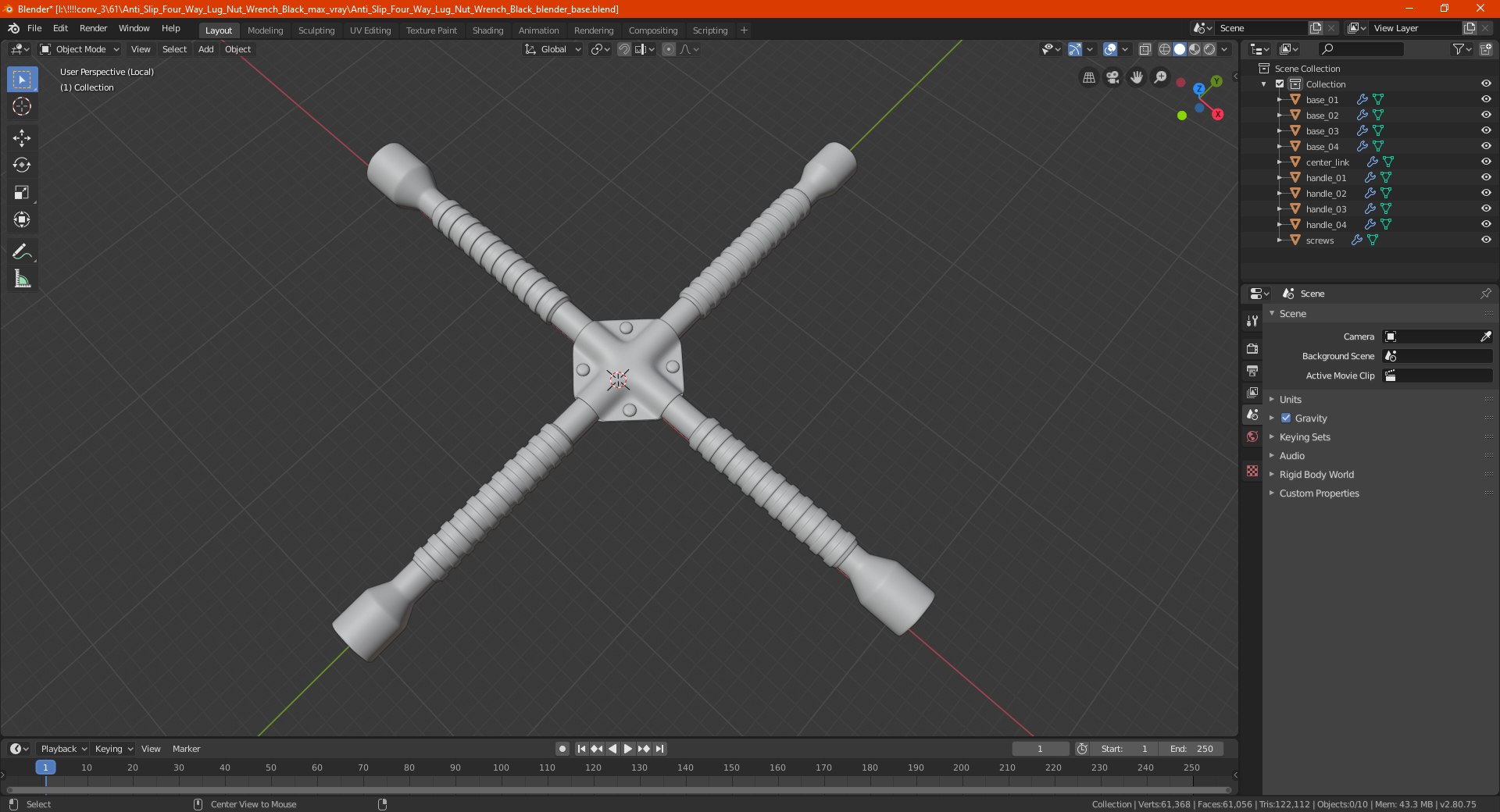 Duty anti slip lug 3D model - TurboSquid 1706837