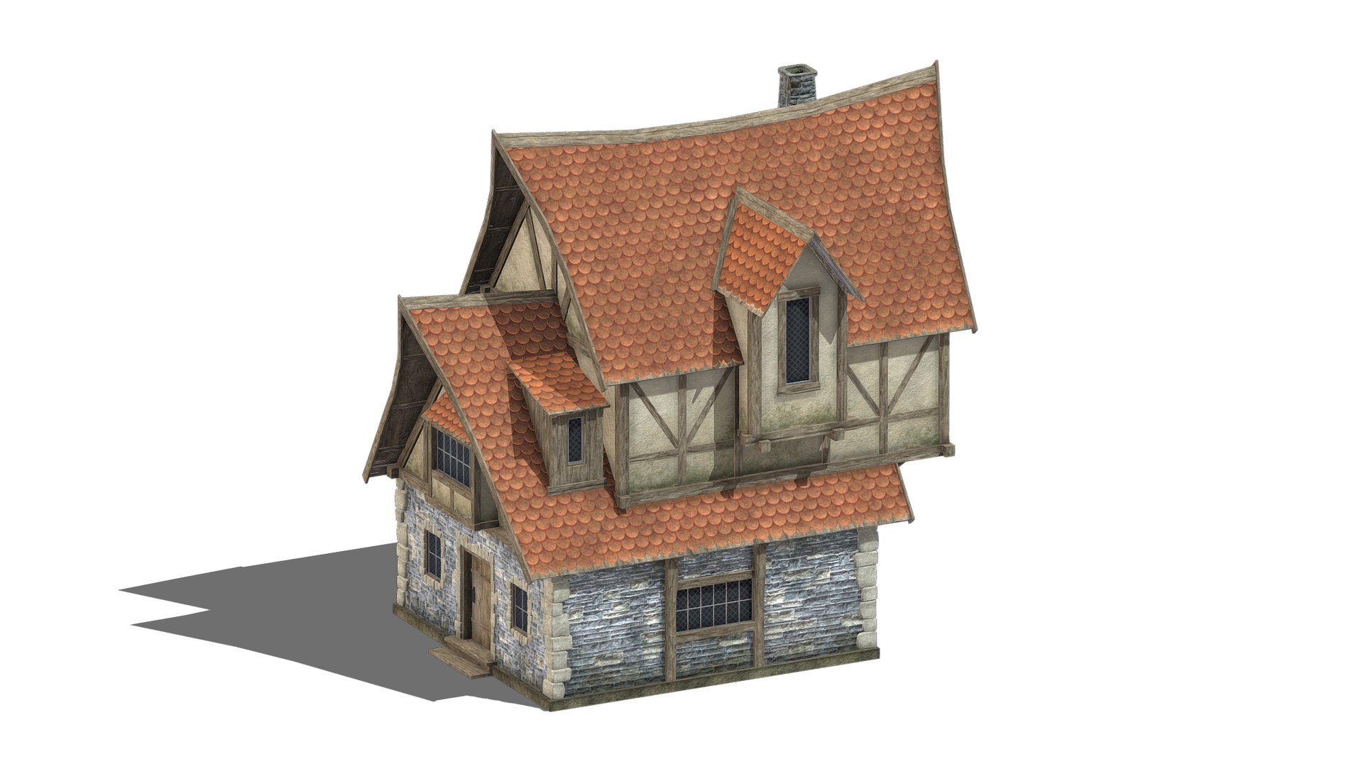 Medieval Building 07 Low Poly PBR Realistic Model - TurboSquid 1998999