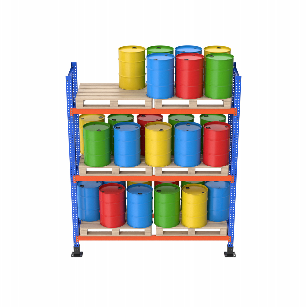 Pallet Rack And Barrels 3D model - TurboSquid 2160155