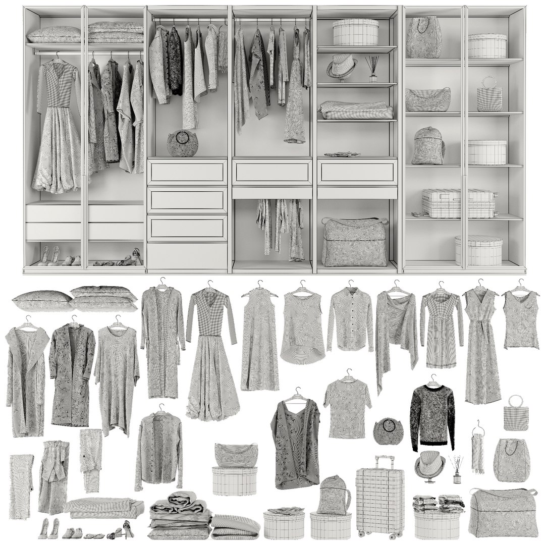 3D Wardrobe - TurboSquid 2015741
