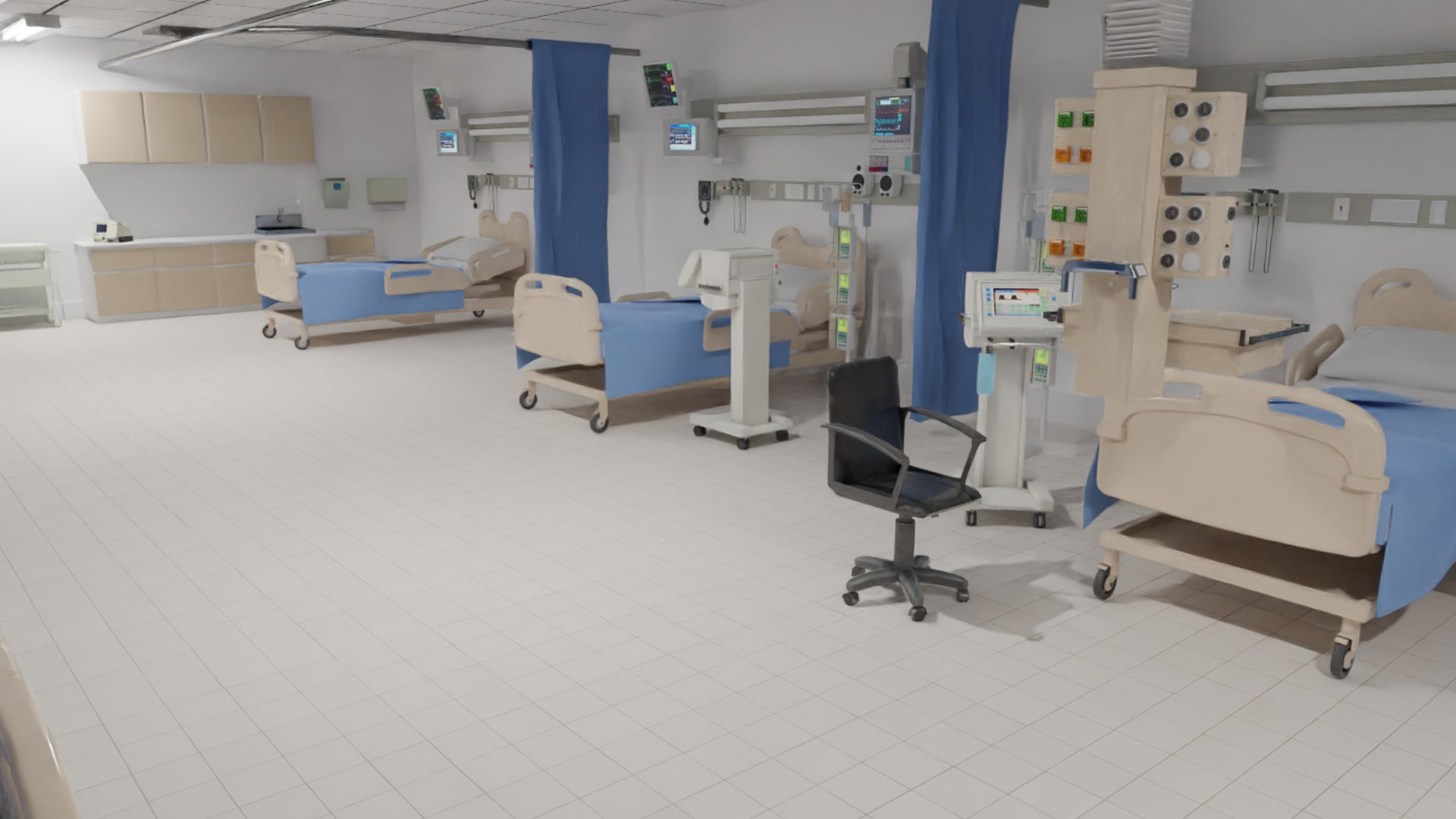 Hospital Ward And Props 3D Model - TurboSquid 2197912