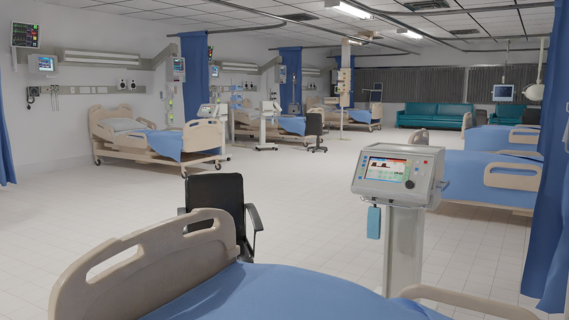 Hospital Ward And Props 3D Model - TurboSquid 2197912
