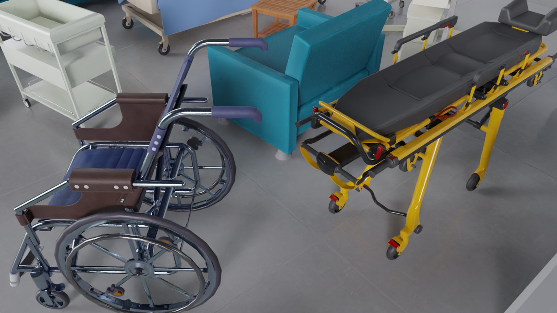 Hospital Ward And Props 3D Model - TurboSquid 2197912