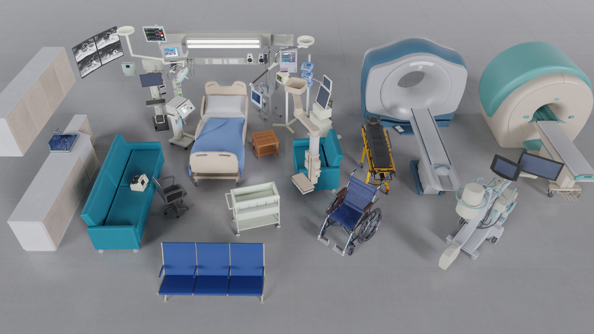 Hospital Ward And Props 3D Model - TurboSquid 2197912