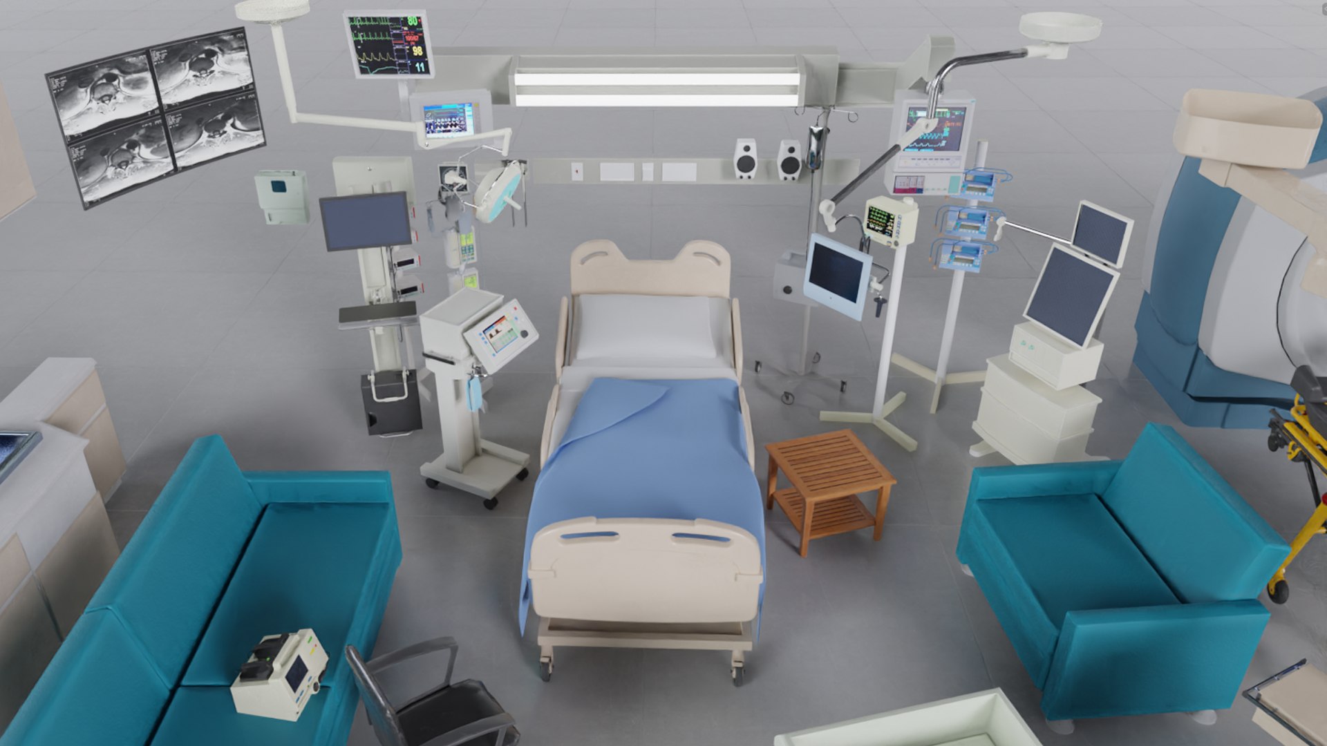 Hospital Ward And Props 3D Model - TurboSquid 2197912