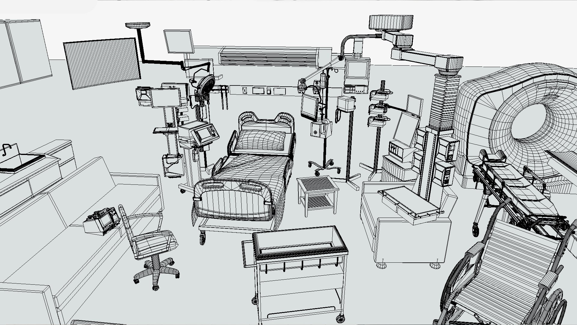 Hospital Ward And Props 3D Model - TurboSquid 2197912
