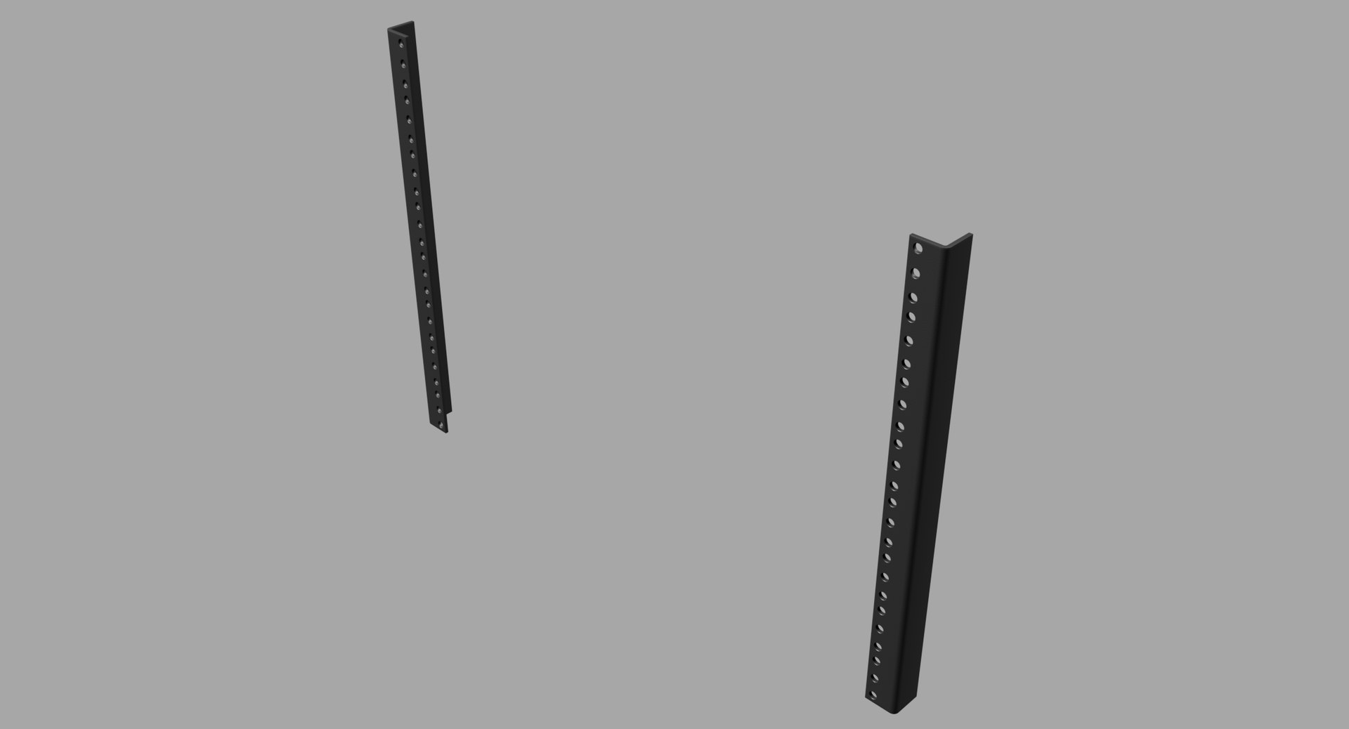 3D 19-inch Rackmount Rails Racks - TurboSquid 1277772
