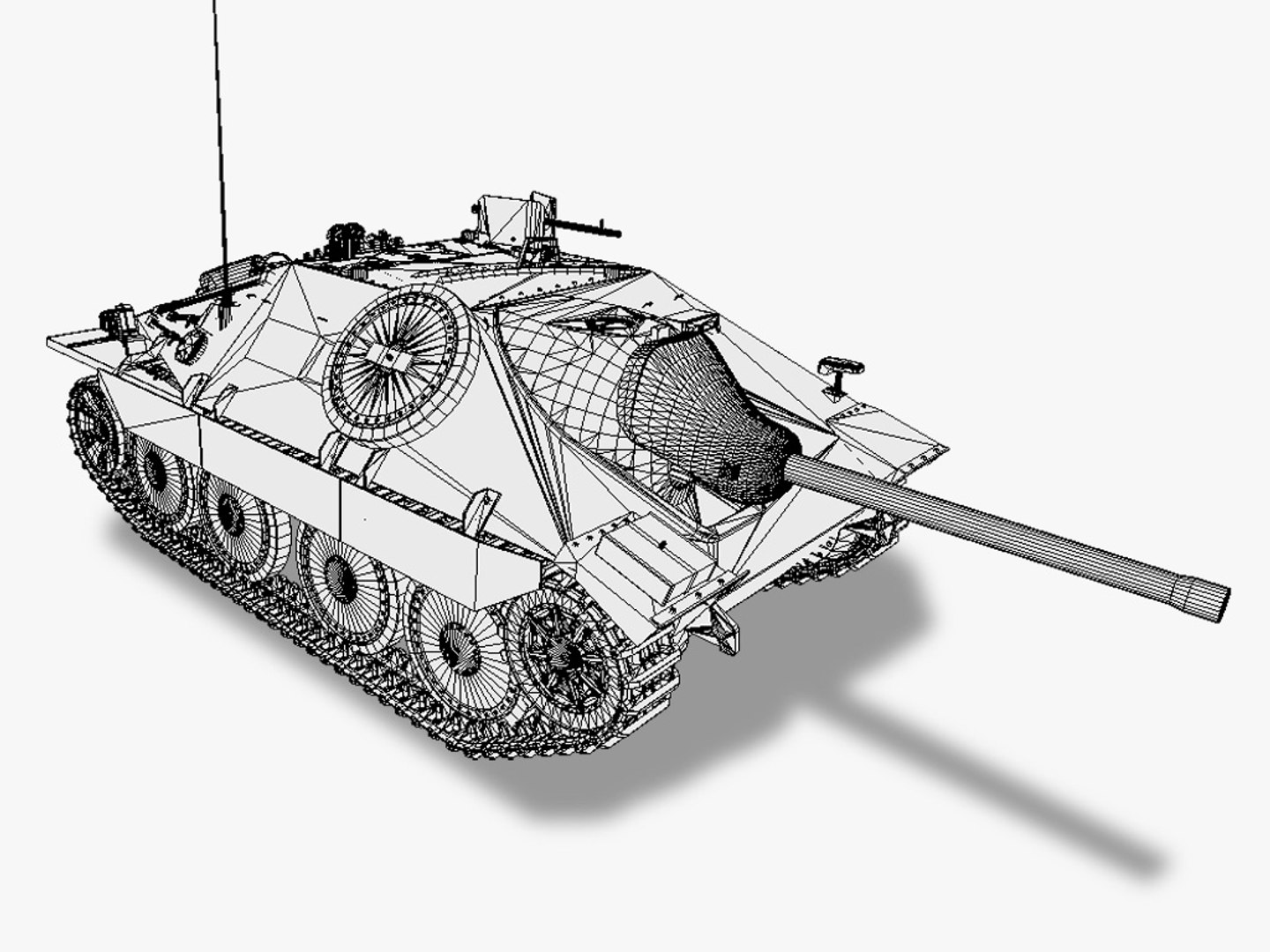 Hetzer Tank Destroyer T 3d Model