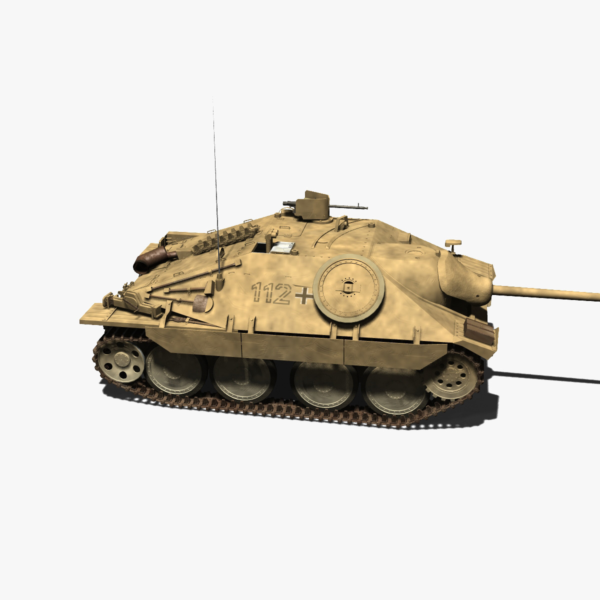 hetzer tank destroyer t 3d model