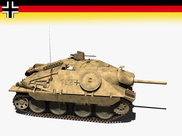 hetzer tank destroyer t 3d model