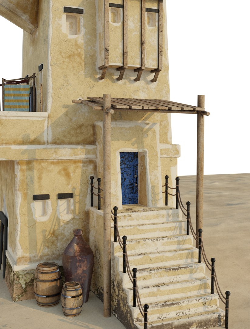 3D Model Desert House Low-poly - TurboSquid 2040475