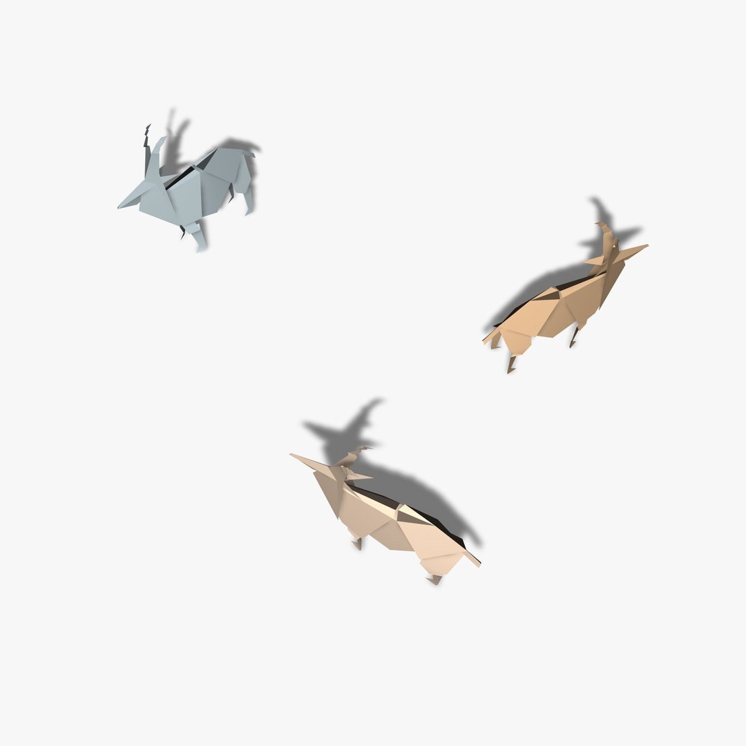 Origami Antelope 3d 3ds