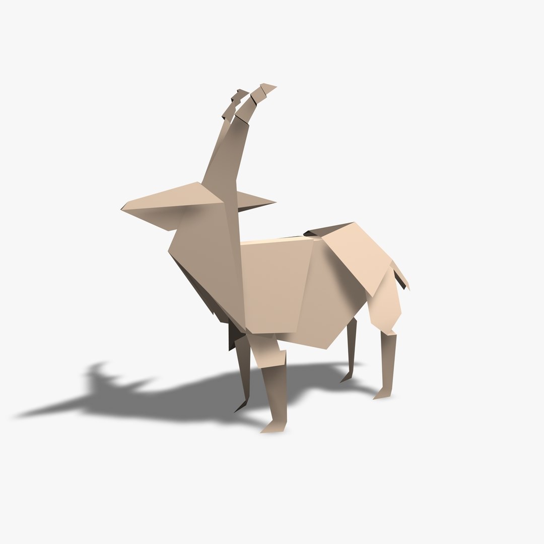 Origami Antelope 3d 3ds