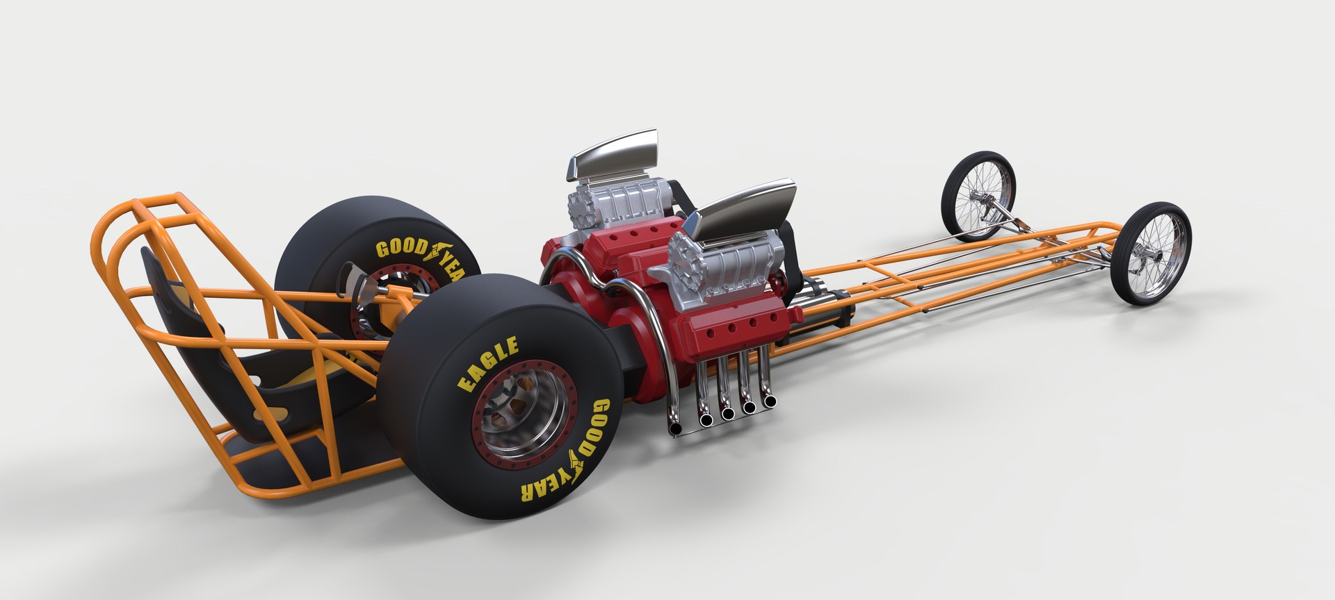 3D Drag Dragster Model - TurboSquid 1632957
