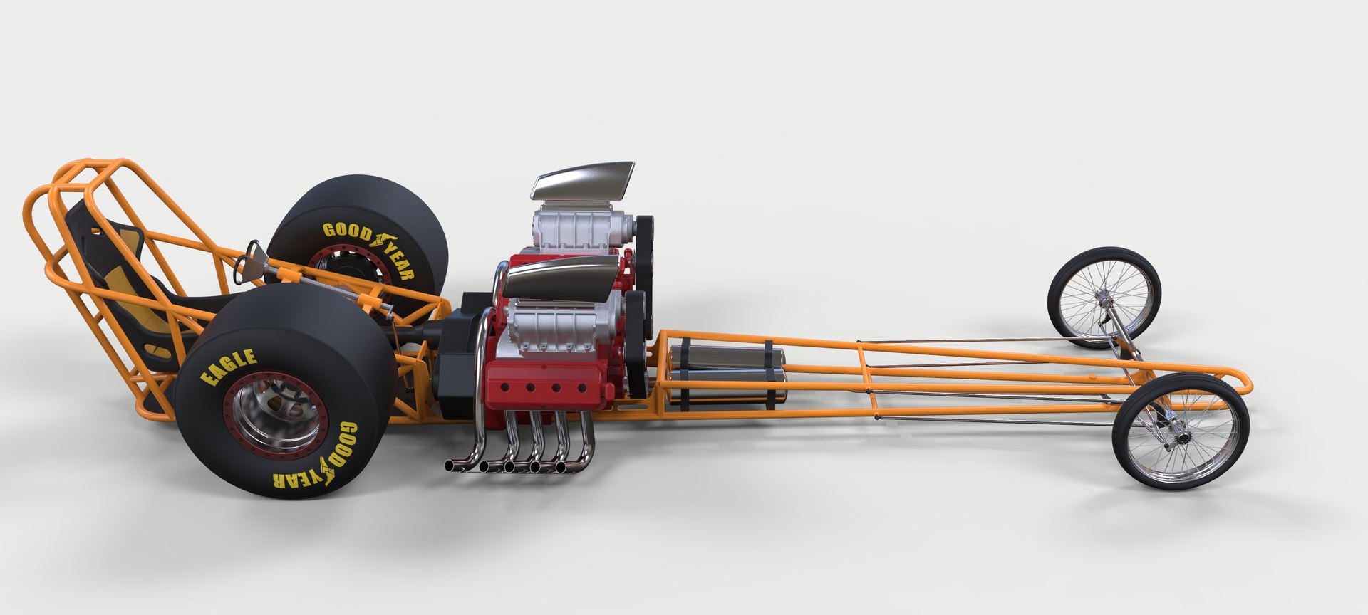 3D Drag Dragster Model - TurboSquid 1632957