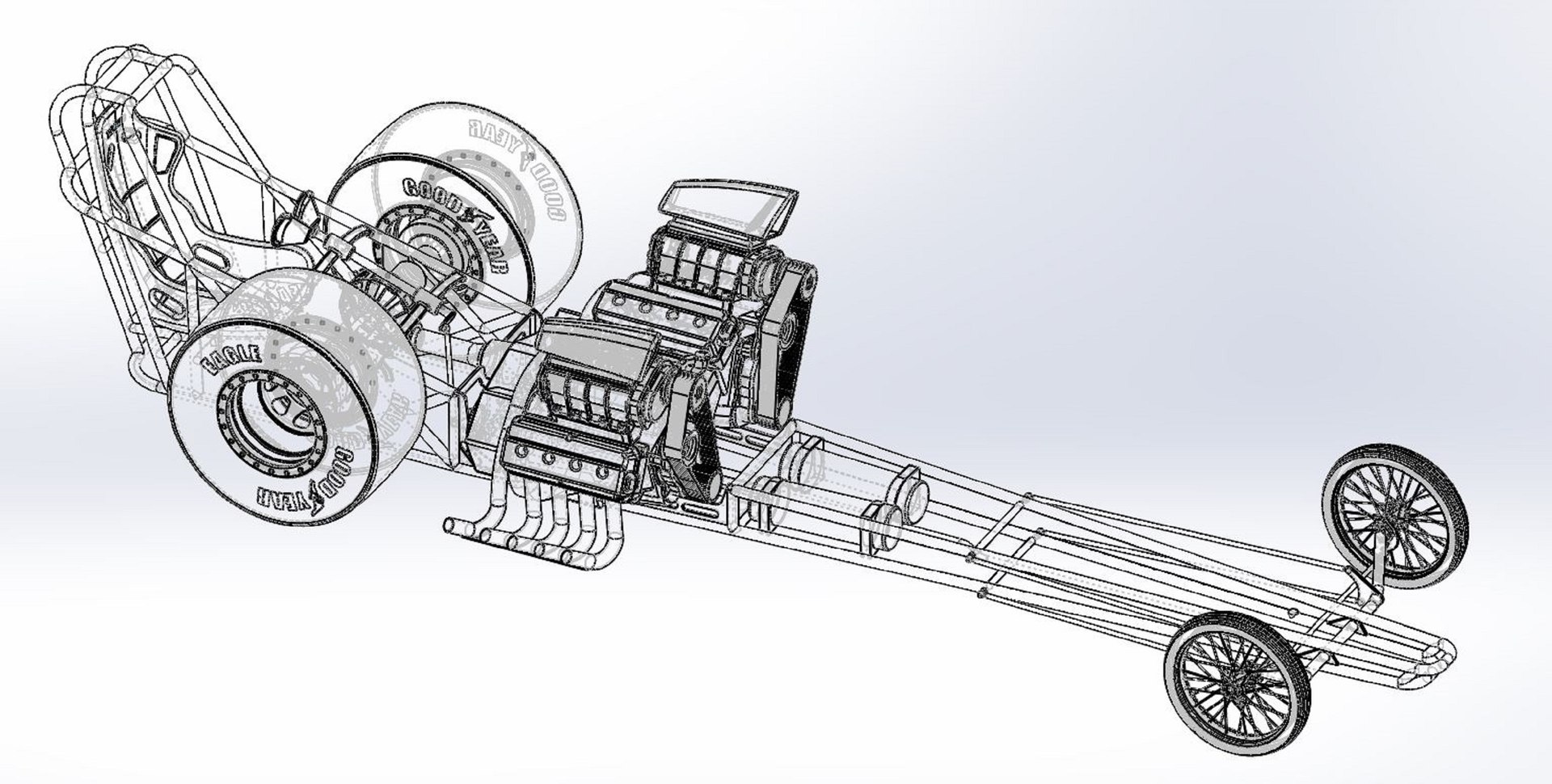 3D Drag Dragster Model - TurboSquid 1632957