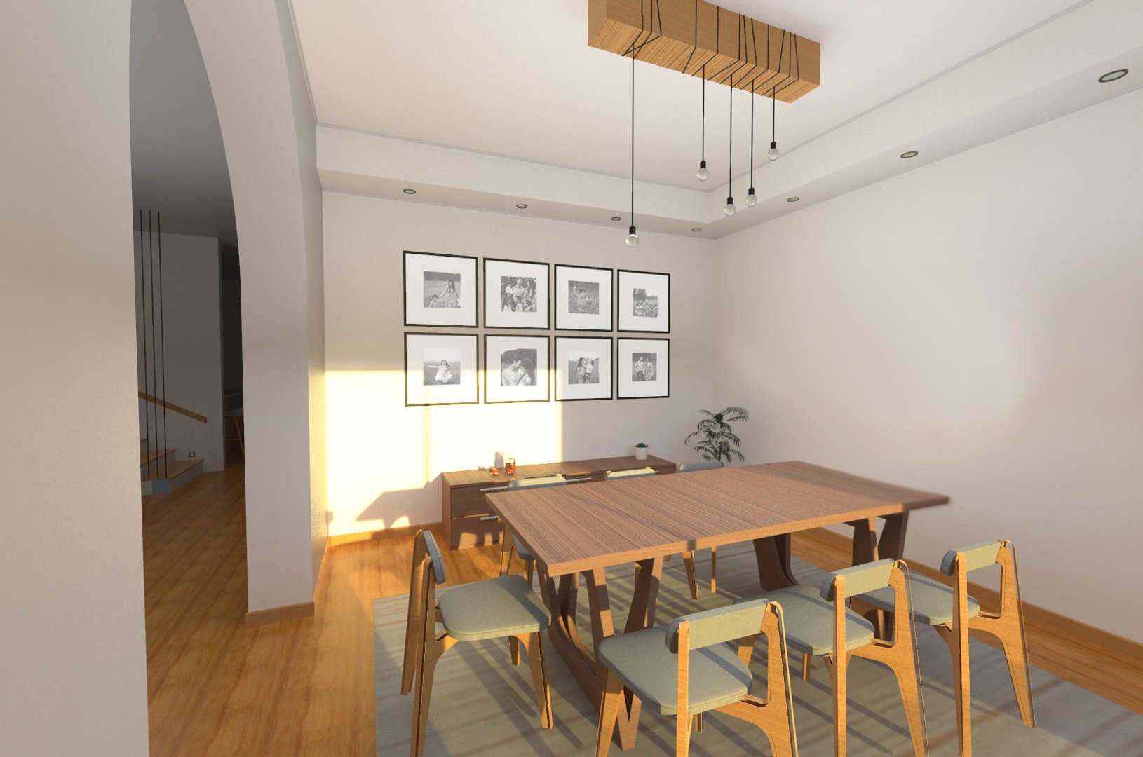 Free 3D Wooden Light Fixture Modern Model - TurboSquid 1445049