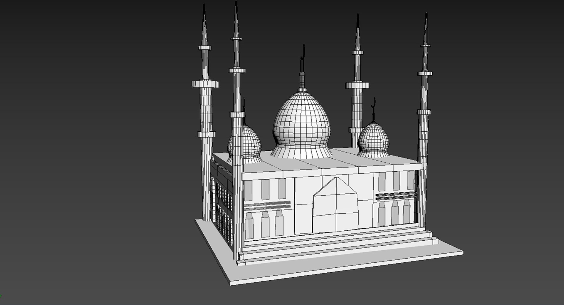 3D Cartoon Mosque - TurboSquid 1515220