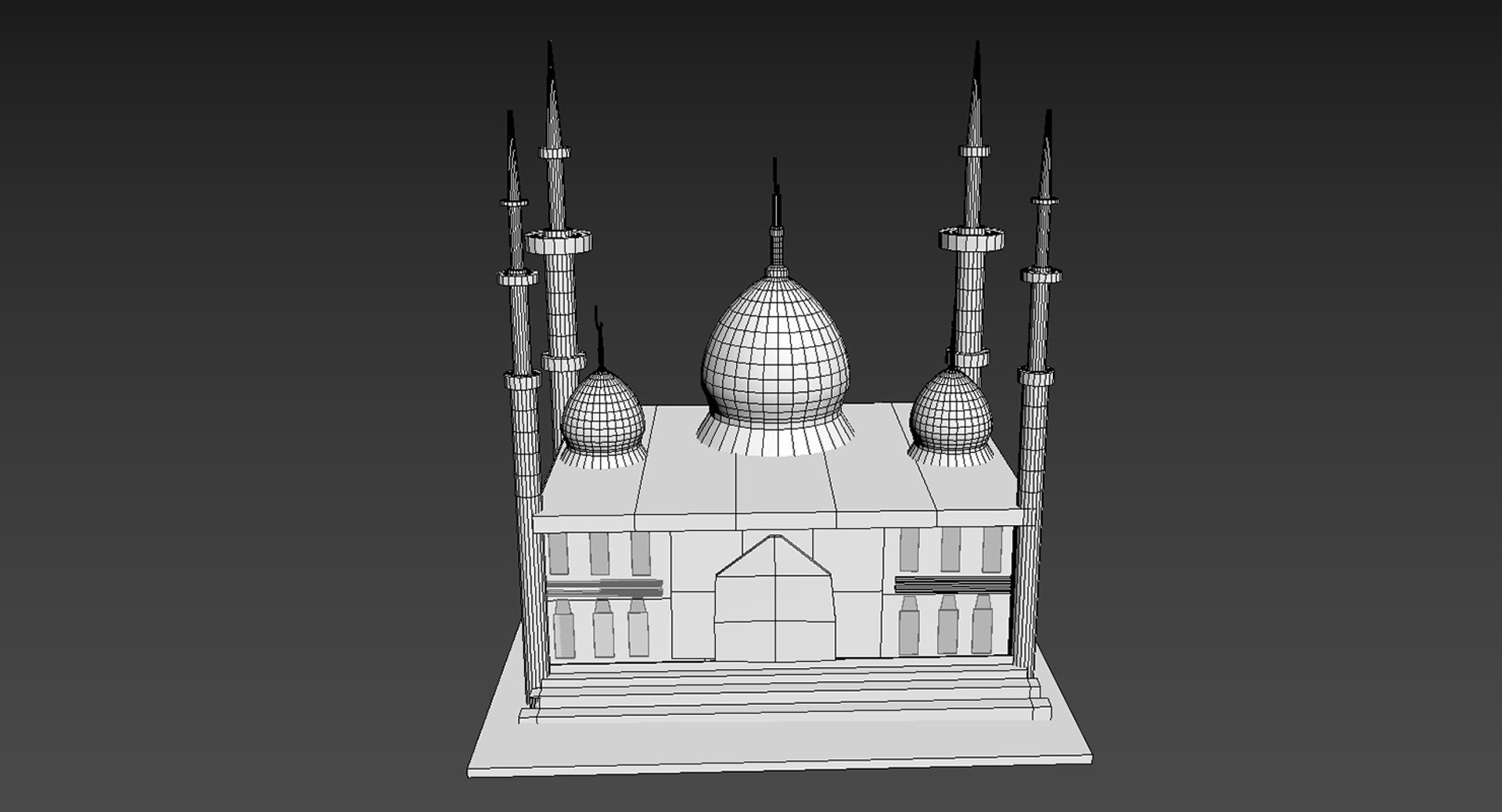 3D Cartoon Mosque - TurboSquid 1515220