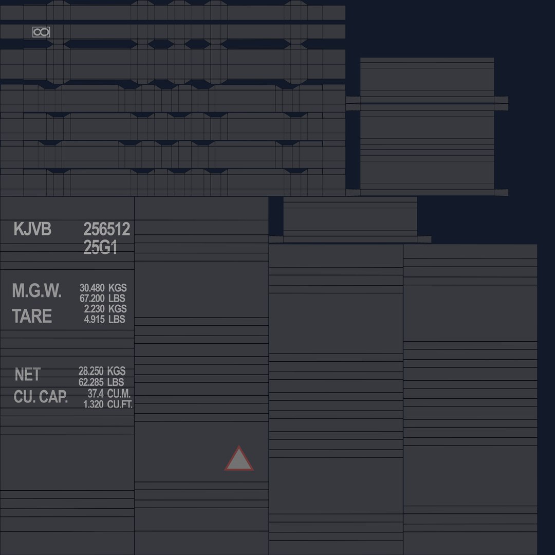 High-Cube Container 25G1 3D model - TurboSquid 1721603