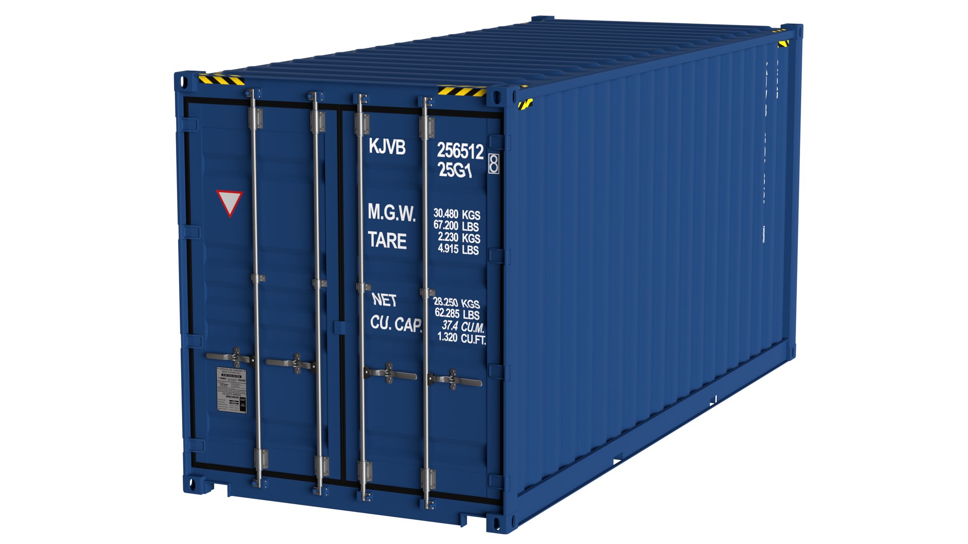 High-Cube Container 25G1 3D Model - TurboSquid 1721603