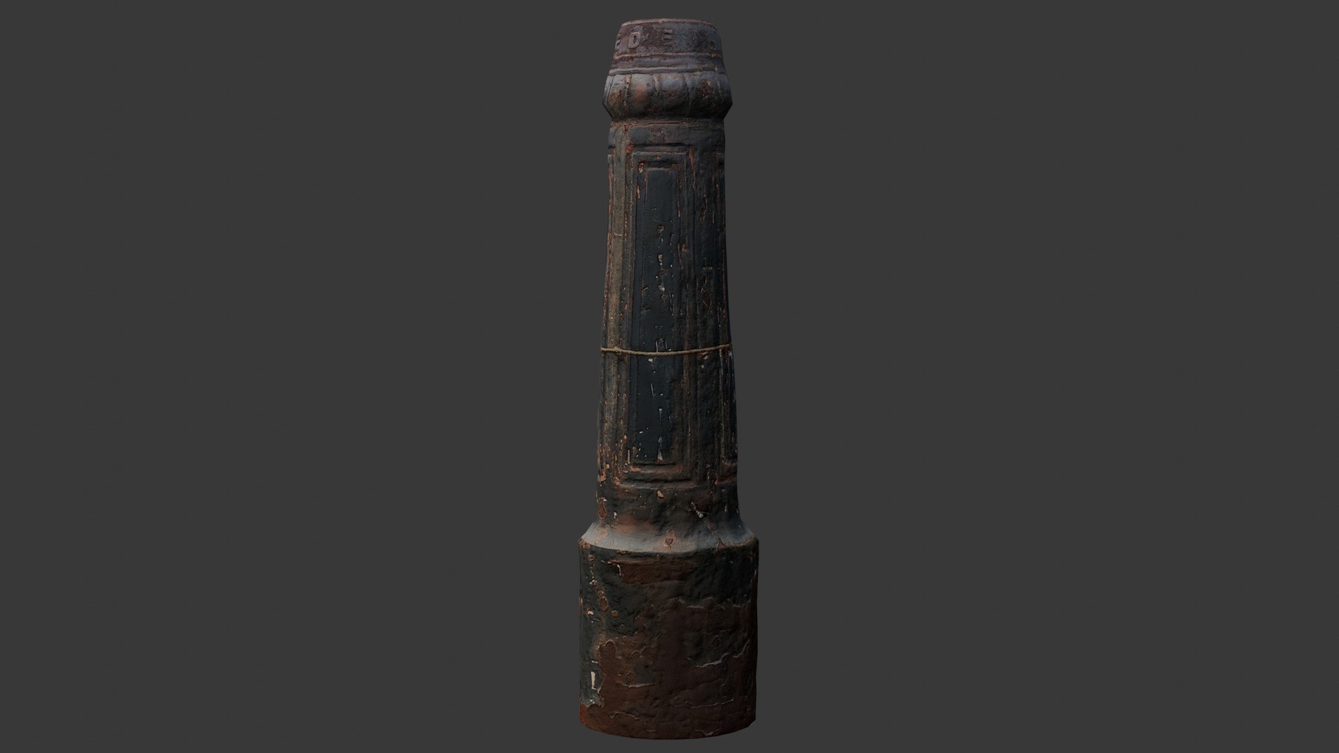 Rustic Cast Iron Bollard 3D Model - TurboSquid 2408345