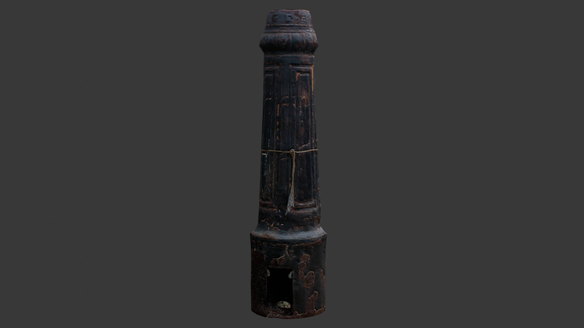 Rustic Cast Iron Bollard 3D Model - TurboSquid 2408345