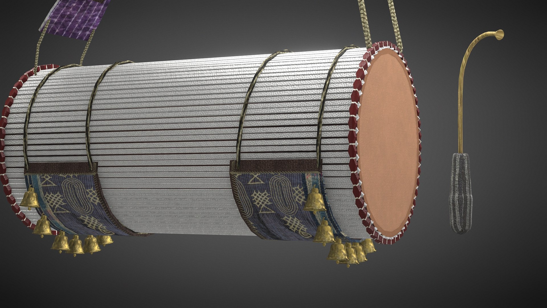 Talking Drum Yoruba Mother Of Drums Iya Ilu 3D Model - TurboSquid 2328176