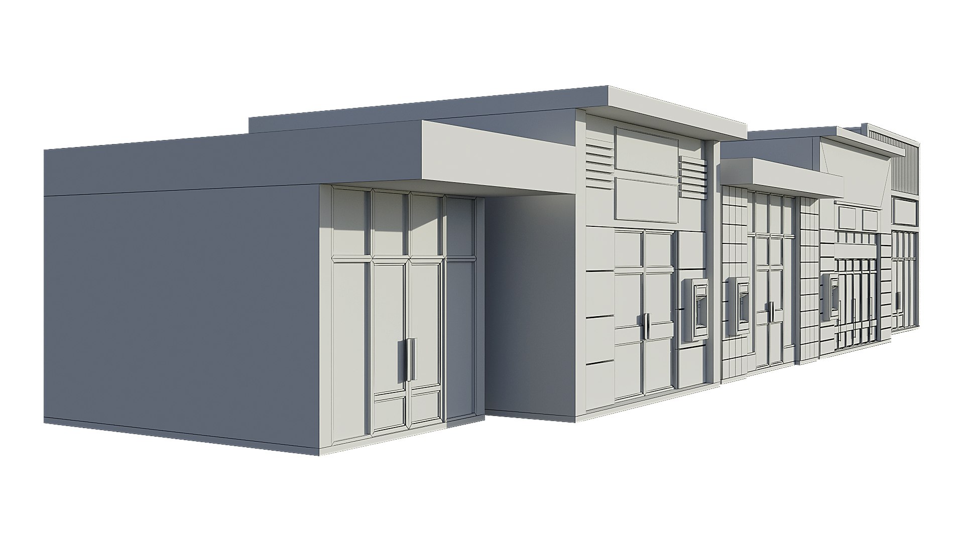 3D Commercial Storefront Shopfront Shop Retail City - TurboSquid 1837084