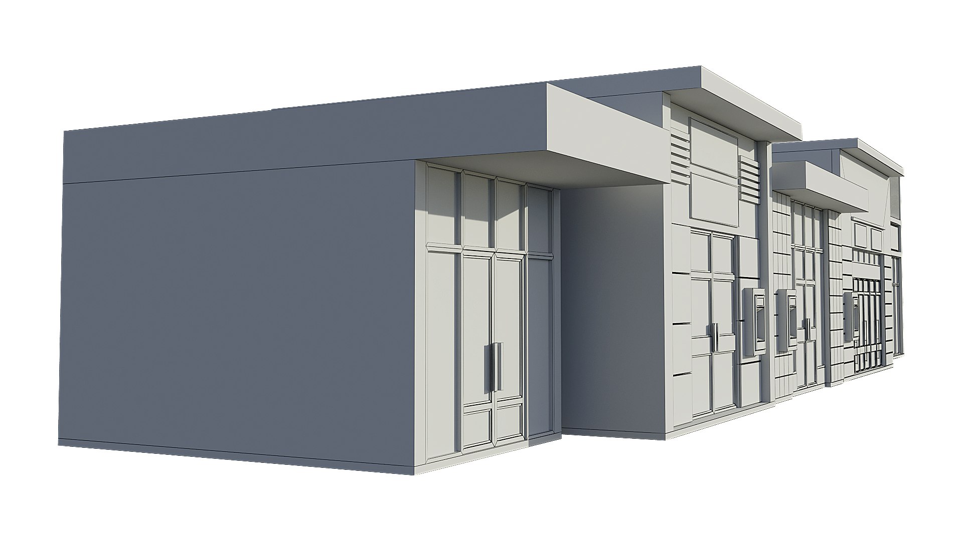 3D Commercial Storefront Shopfront Shop Retail City - TurboSquid 1837084