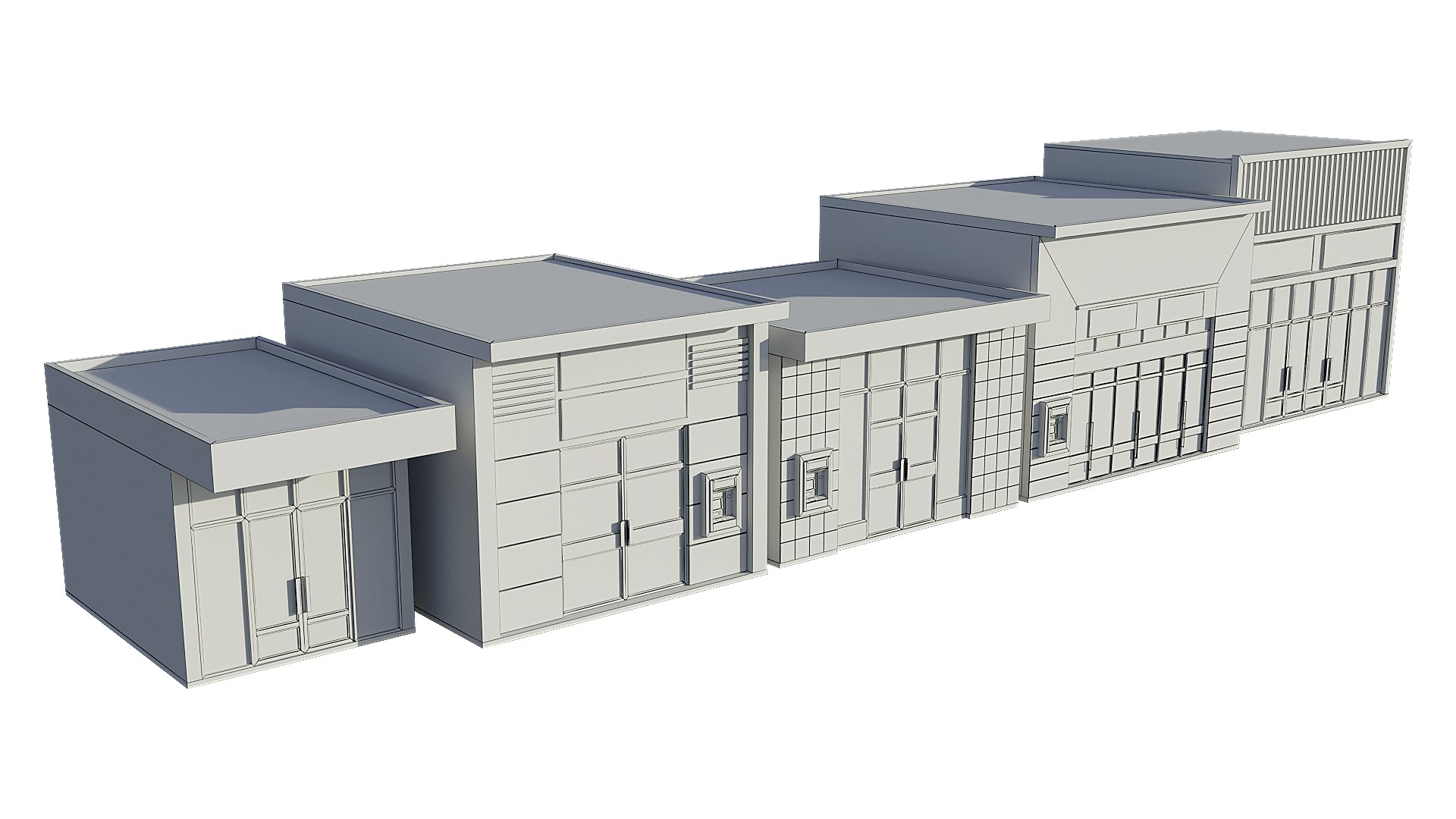 3D Commercial Storefront Shopfront Shop Retail City - TurboSquid 1837084