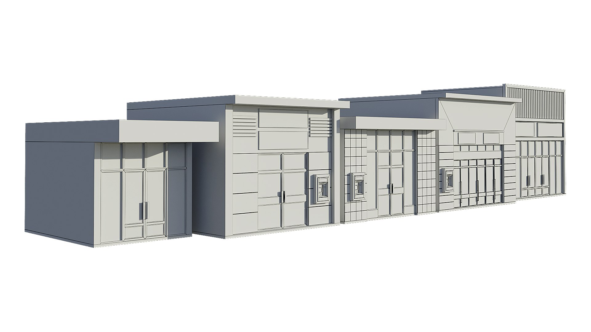 3D Commercial Storefront Shopfront Shop Retail City - TurboSquid 1837084