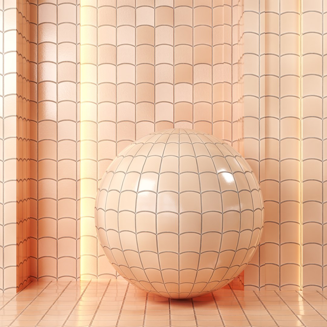 3D Equipe Wave Glossy Tile - 4K Seamless PBR 8 Colors - TurboSquid 2369259
