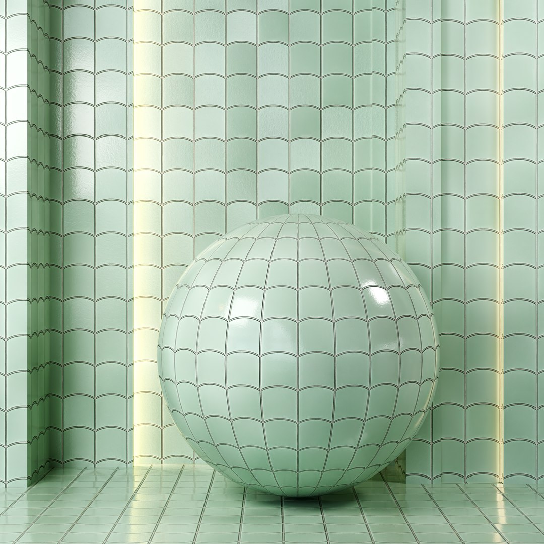 3D Equipe Wave Glossy Tile - 4K Seamless PBR 8 Colors - TurboSquid 2369259