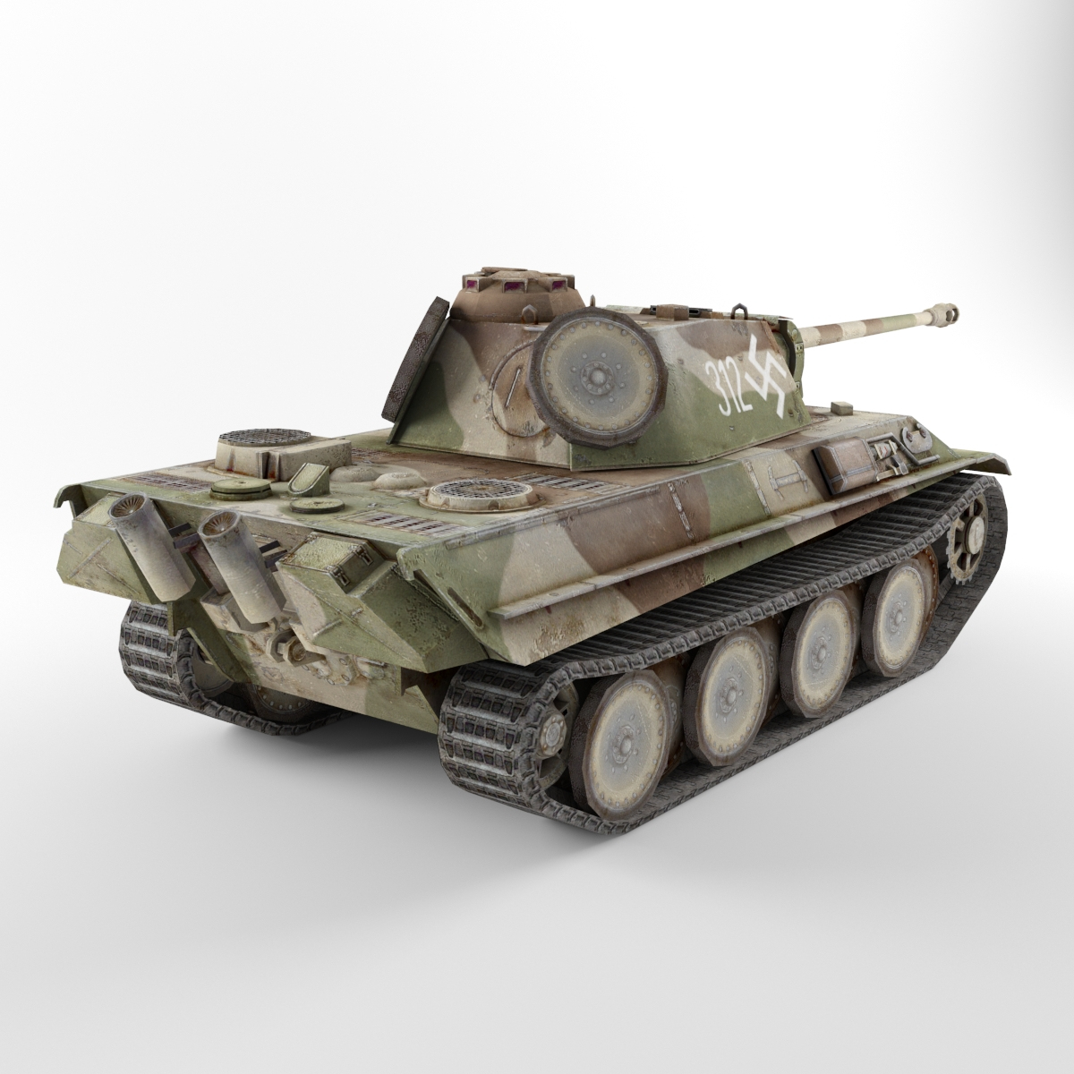 sd v panther german tank 3d model