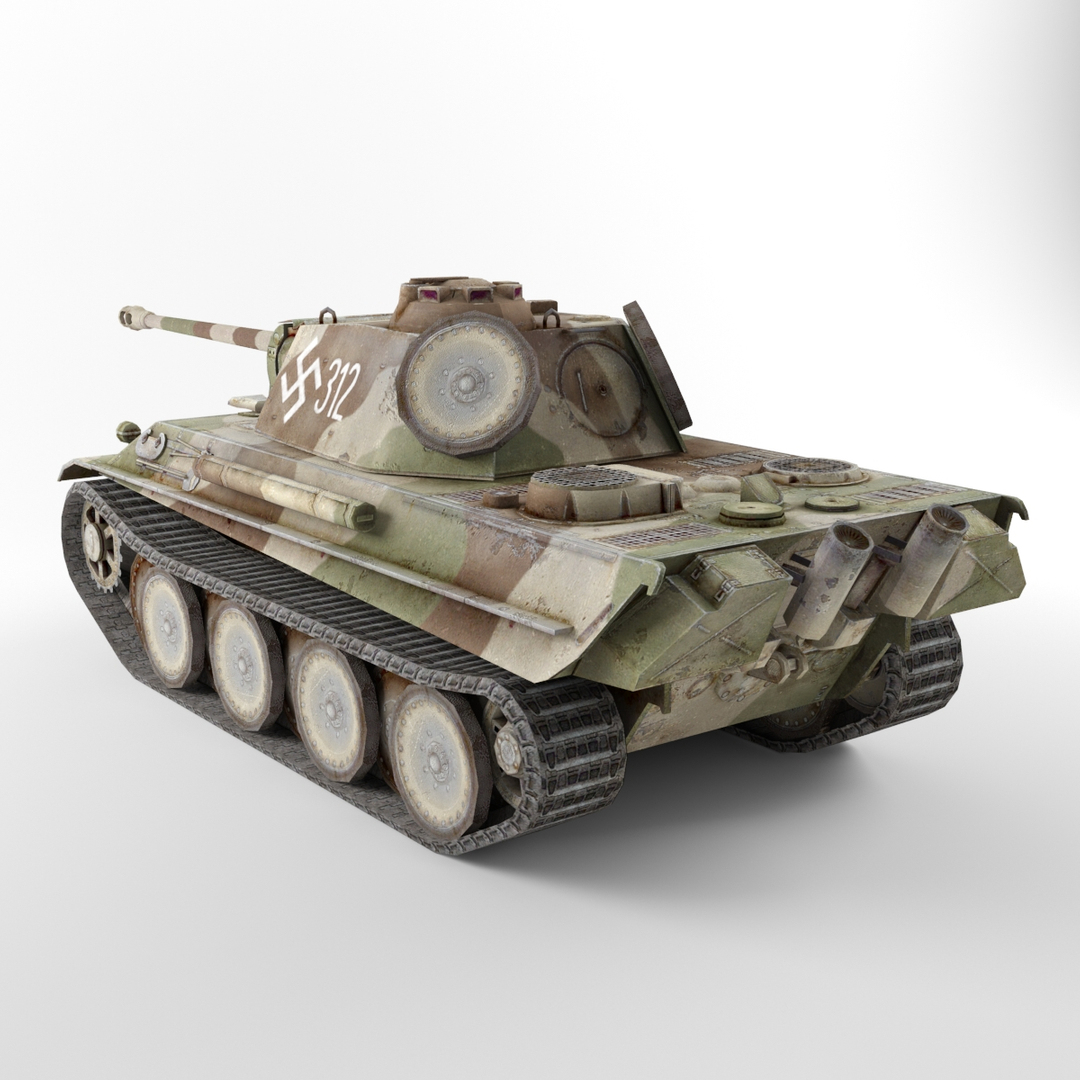 sd v panther german tank 3d model