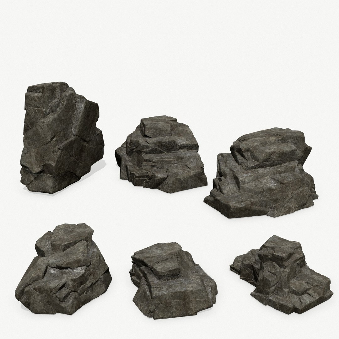 modelo 3d conjunto de rocas - TurboSquid 1861464
